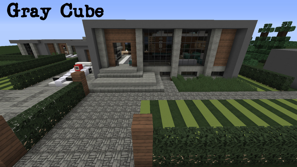 Gray Cube - Modern House + Download Minecraft Map