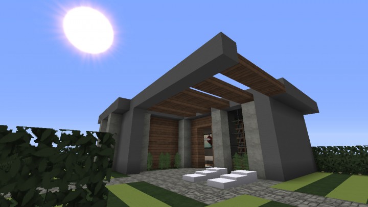 Gray Cube - Modern House + Download Minecraft Map