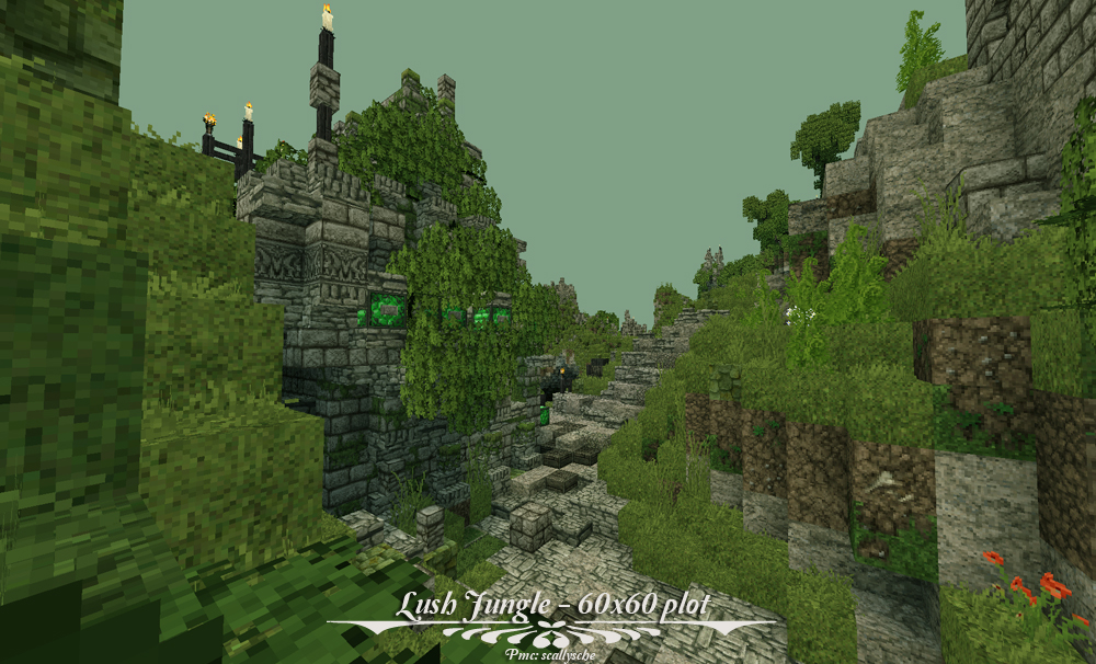 Lush Jungle [60x60 plot by scallysche] Minecraft Map