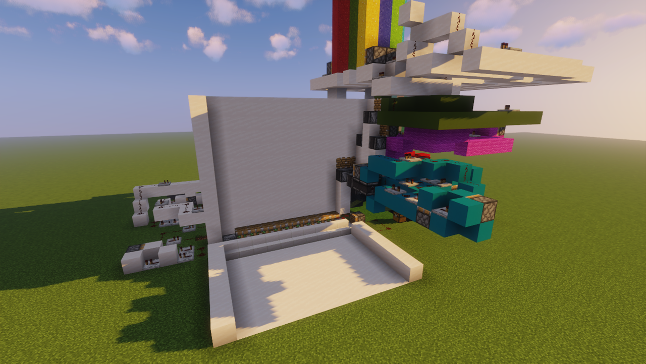 9 colors Redstone Printer Minecraft Map