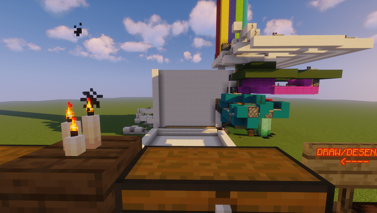 9 colors Redstone Printer Minecraft Map