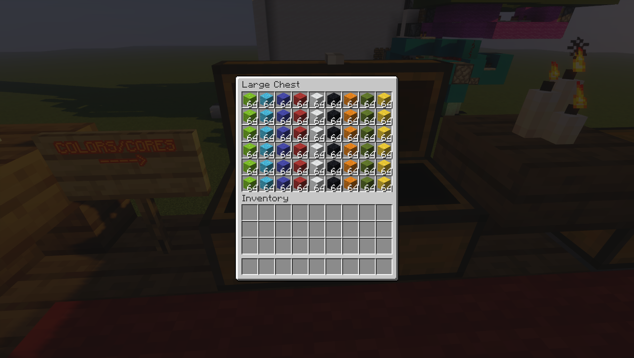 9 colors Redstone Printer Minecraft Map