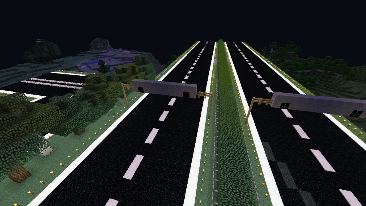Highway city (based on Croatian traffic signs) Minecraft Map