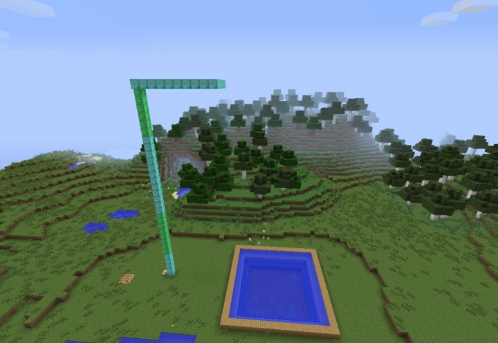 Diving board jump off into the pool of summer! Minecraft Map
