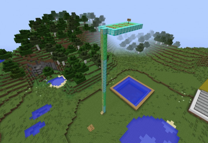 Diving board jump off into the pool of summer! Minecraft Map