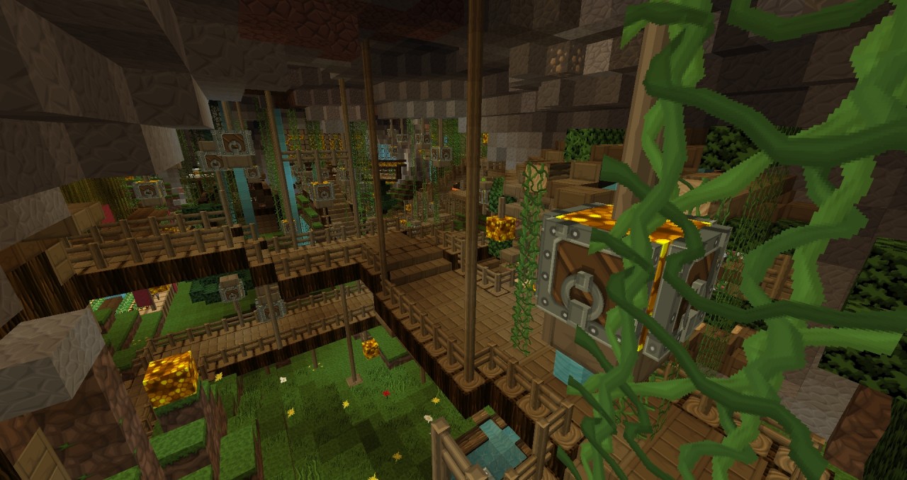 Crystal Caverns - Underground City Minecraft Map