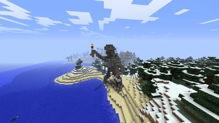 The Old Turtle Miner Statue Minecraft Map