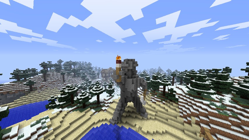The Old Turtle Miner Statue Minecraft Map