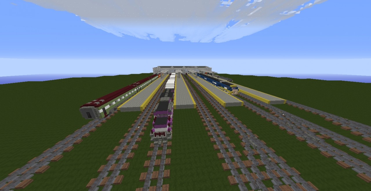 [Trains] Railroad through the world Minecraft Map