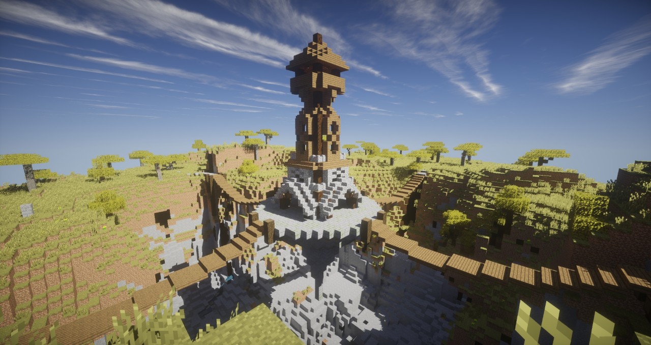 Floating Tower Spawn Minecraft Map