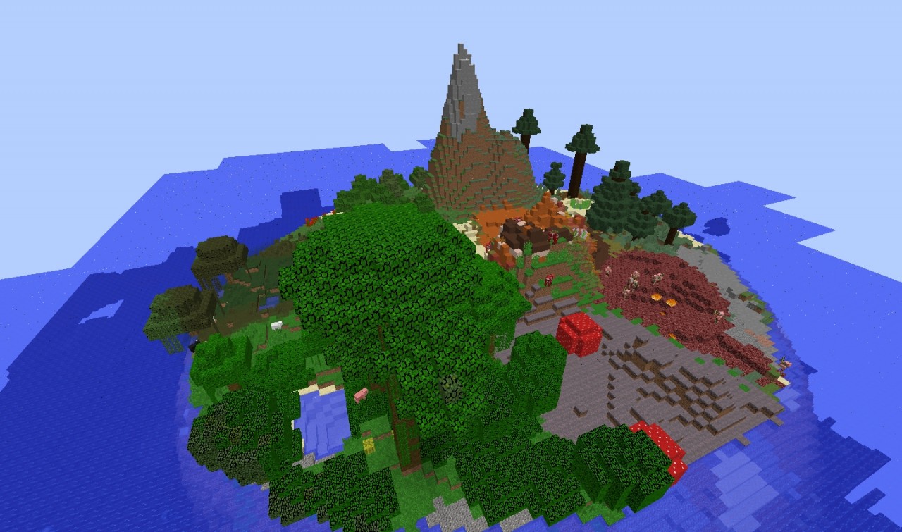 Multiple Biome Island Survival! Minecraft Map