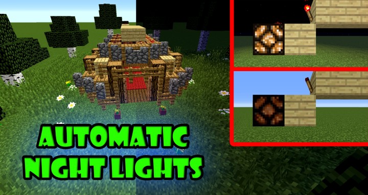 AUTOMATIC NIGHT LIGHTS (VANILLA) Minecraft Map
