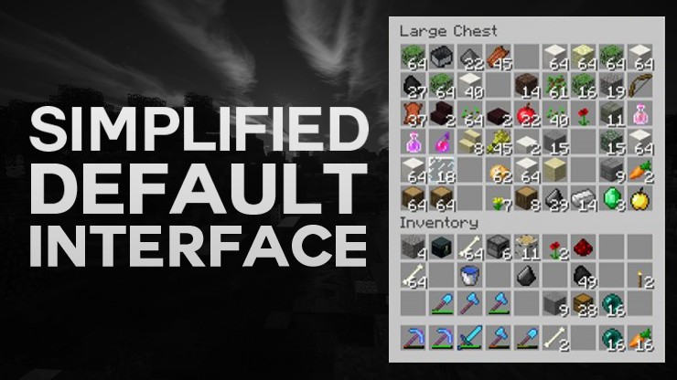 Simplified Default Interface (GUI) • (1.8) • (Vanilla) Minecraft ...