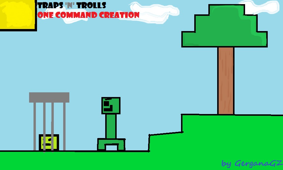 [One Command Creation] Traps N Trolls by GerganaGZ! Minecraft Map