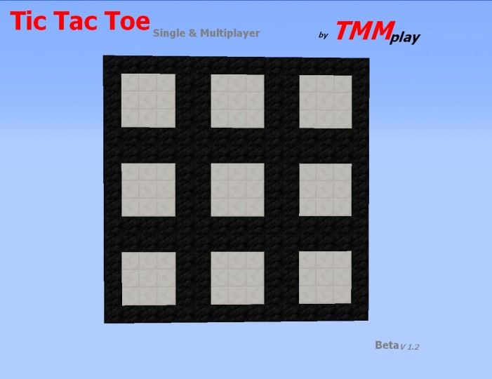 [Mini Game] Tic Tac Toe- Single & Multiplayer Minecraft Map