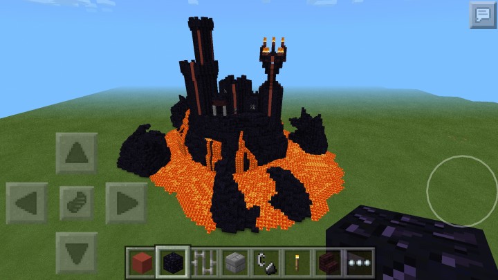 obsidian lava castle Minecraft Map