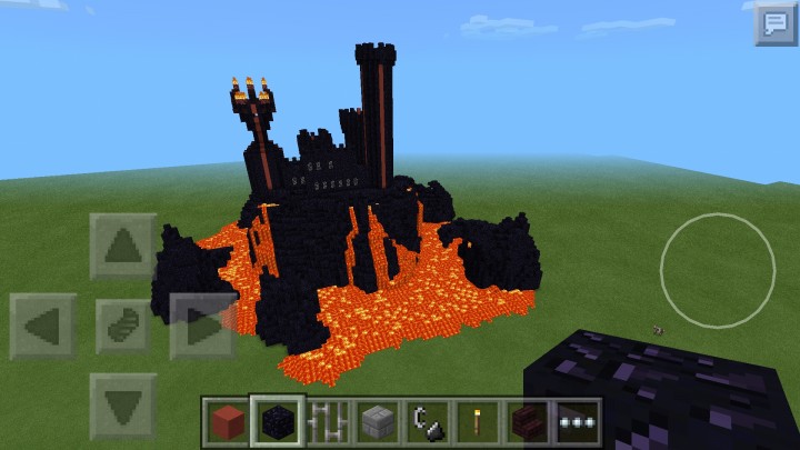 obsidian lava castle Minecraft Map