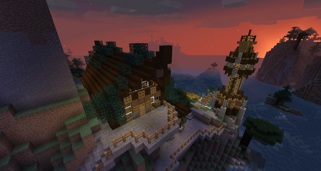 Mountain Villas above Farm Houses Minecraft Map