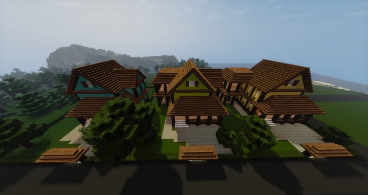 Identical Triplet Houses Minecraft Map