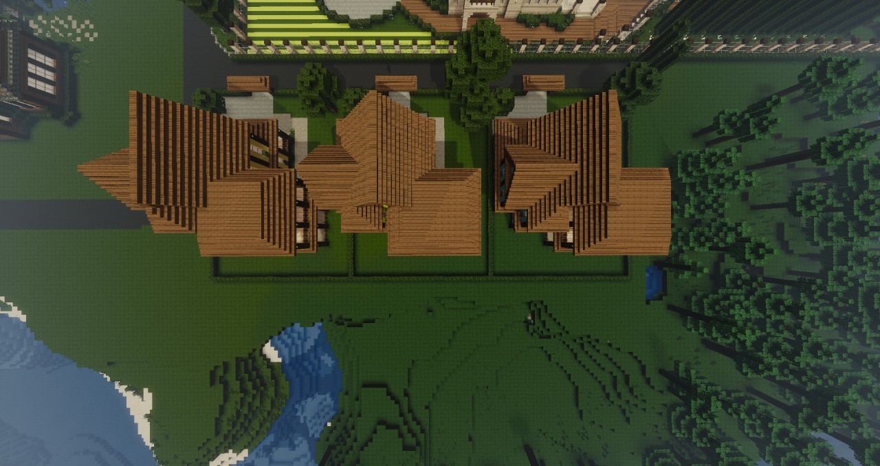 Identical Triplet Houses Minecraft Map
