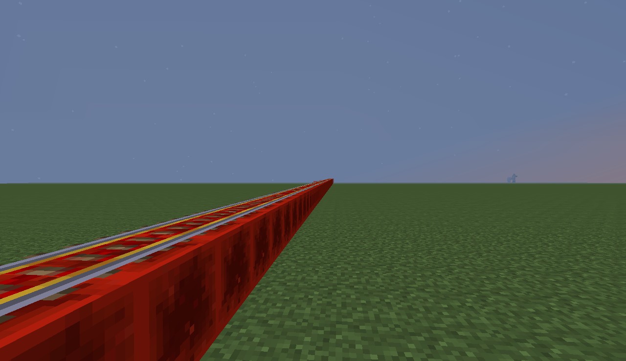 1000 block long, 256 block high slope Minecart ride Minecraft Map