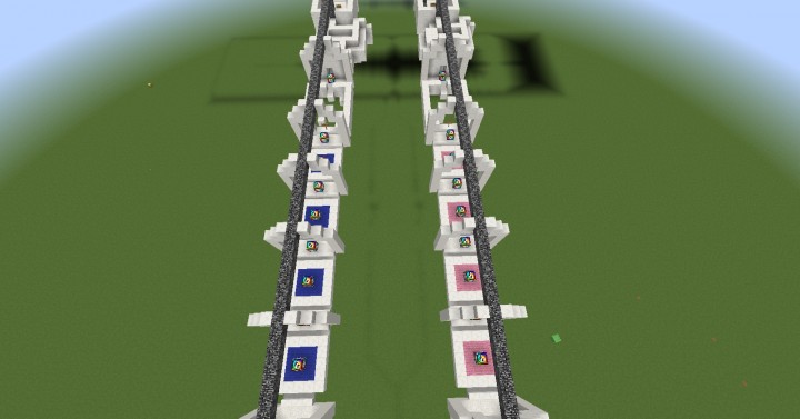 popularMMOs spiral lucky block race Minecraft Map