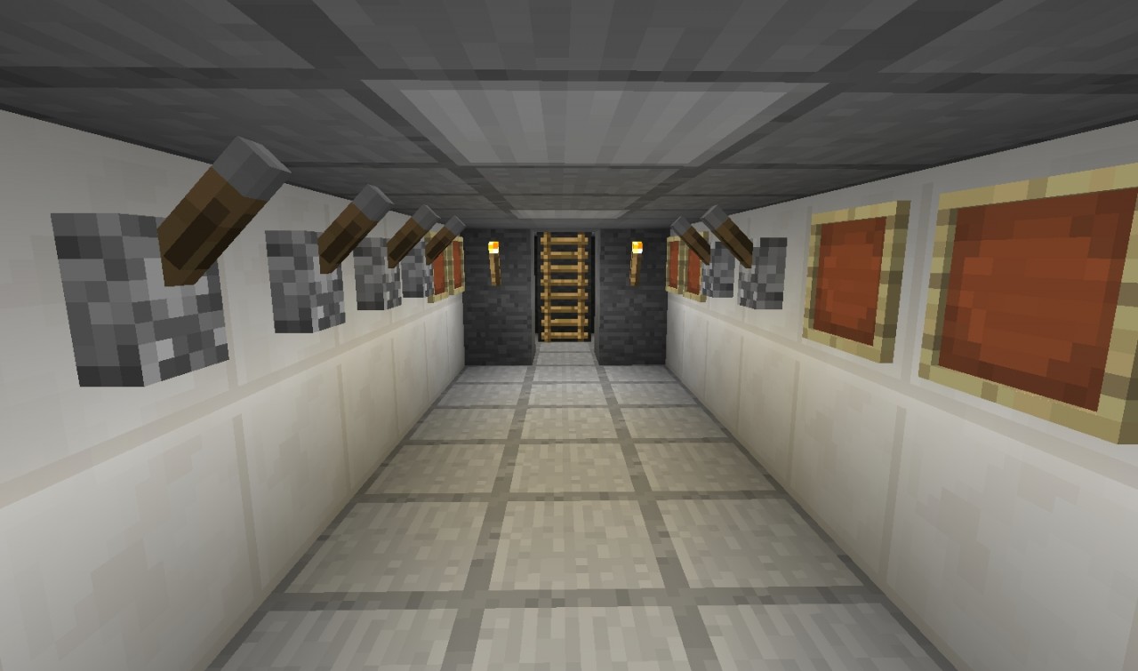 French Submarine Surcouf with Full Interior Minecraft Map