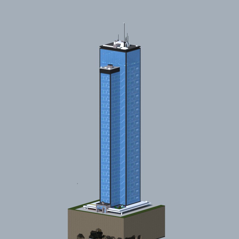 The West Residential Tower - A Modern Skyscraper Minecraft Map