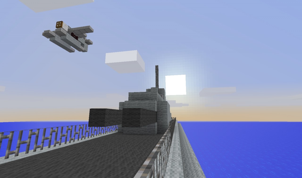 French Submarine Surcouf with Full Interior Minecraft Map