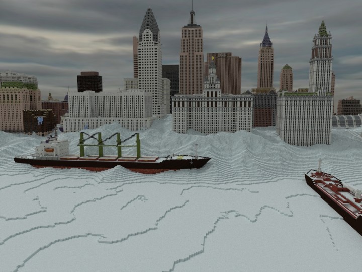 Continuing the theme of "the city in the snow" Minecraft Project