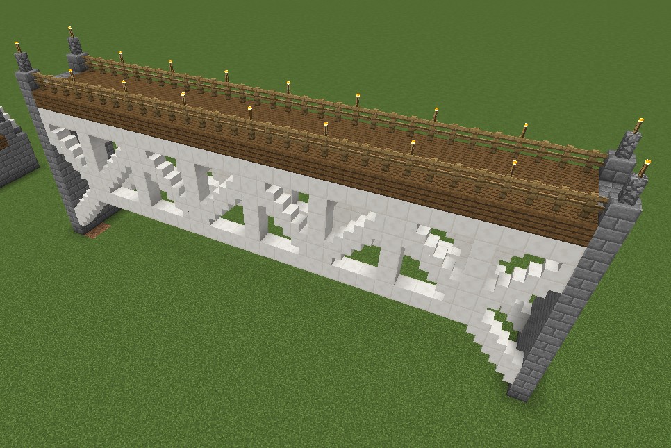 Inverted Warren Truss Bridge Minecraft Map