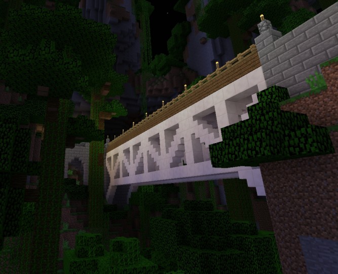 Inverted Warren Truss Bridge Minecraft Map