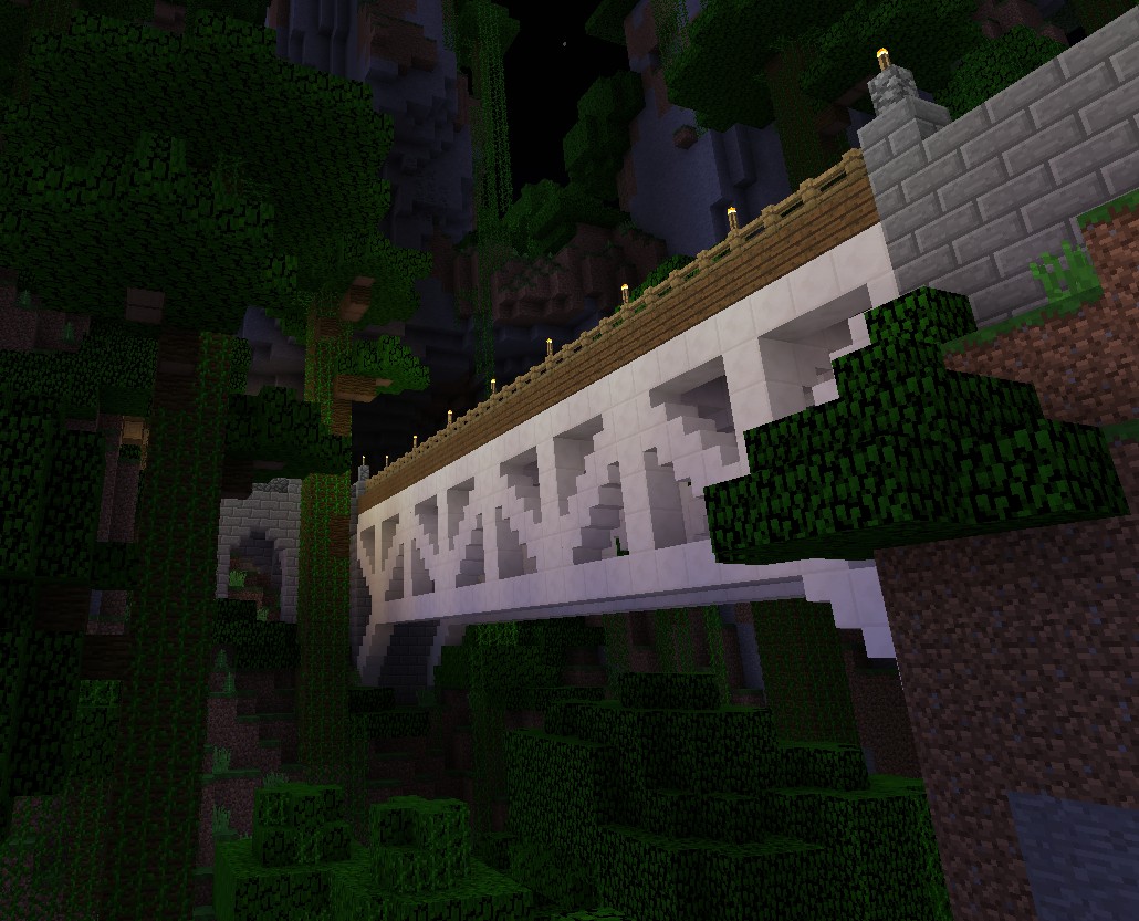 Inverted Warren Truss Bridge Minecraft Map
