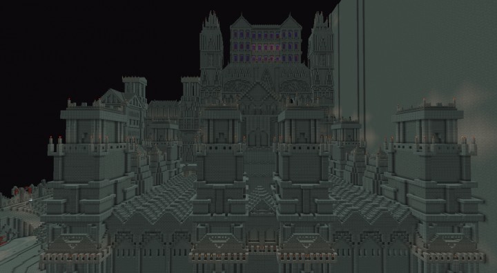 Bloodborne inspired city Minecraft Map