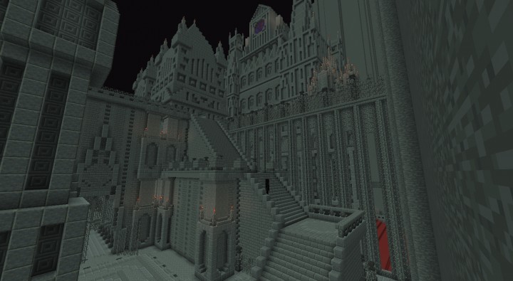 Bloodborne inspired city Minecraft Map