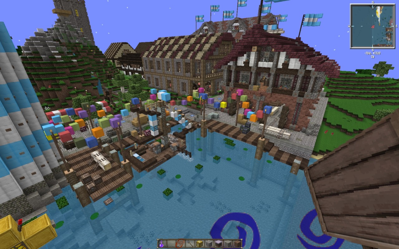 Small medieval fishing Harbor Minecraft Map