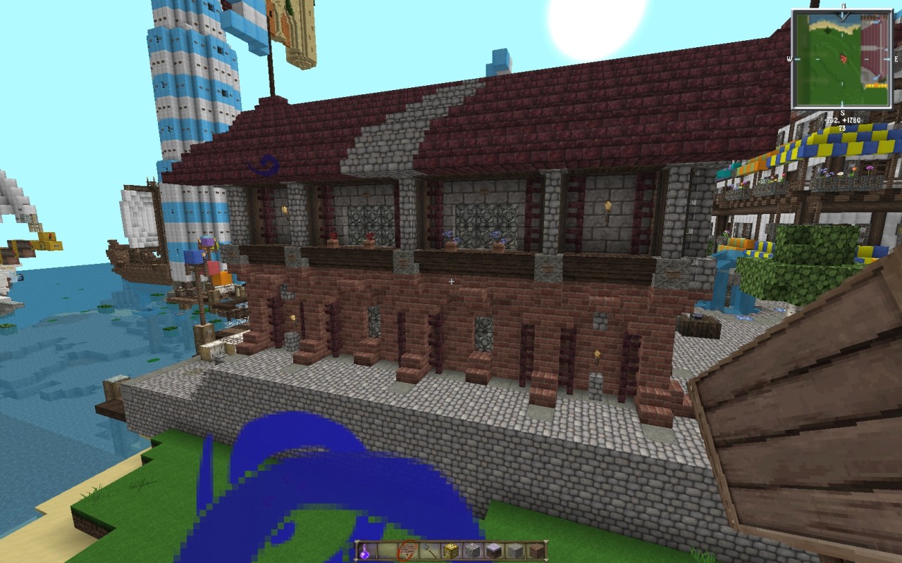 Small medieval fishing Harbor Minecraft Map