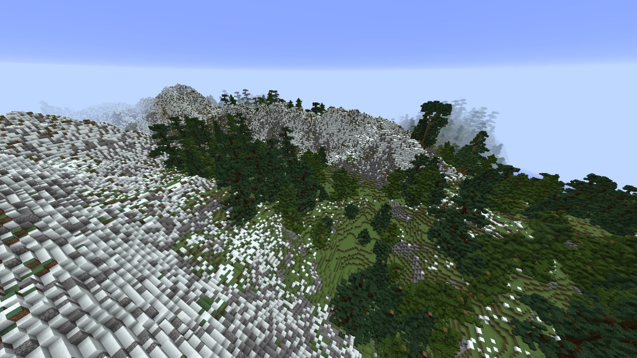 1000X1000 mountain/pine forest Minecraft Map