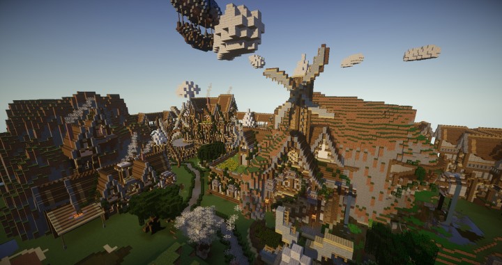 Medieval Fantasy Town Minecraft Map