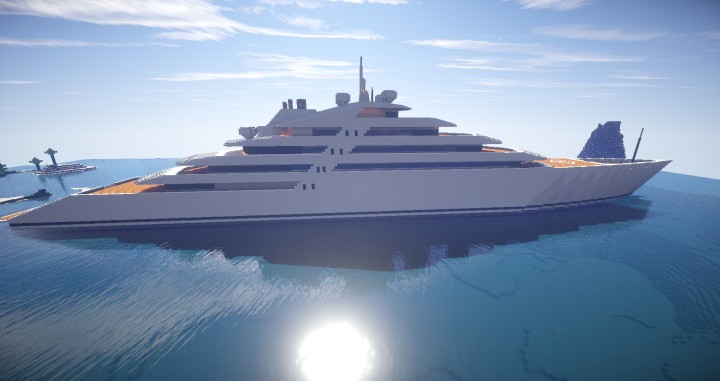 Azzam Superyacht (300 Blocks Long) Minecraft Map