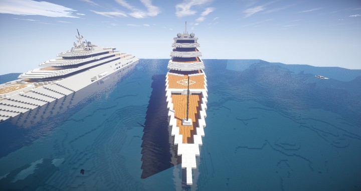 Azzam Superyacht (300 Blocks Long) Minecraft Map