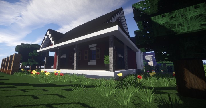 Small A Frame Country Home | Mine County Houses Minecraft Map