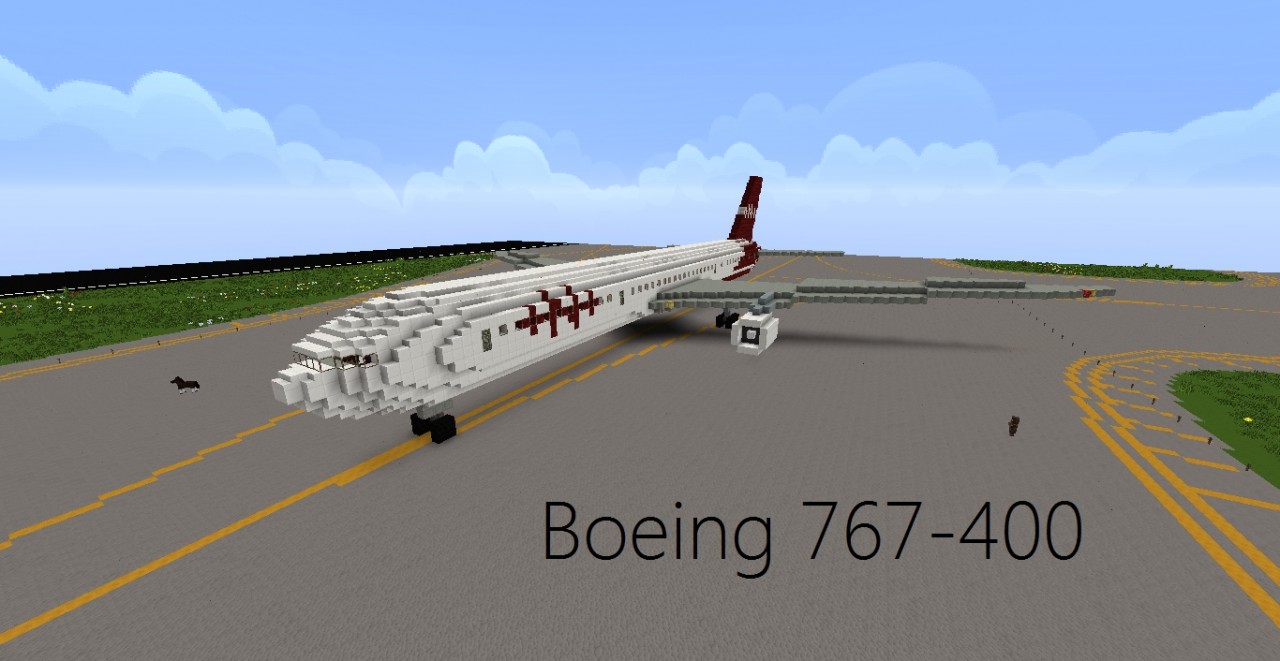 Boeing 767-400 Minecraft Map