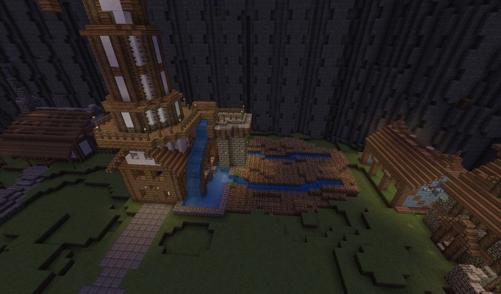Secret Waterfall City Minecraft Map