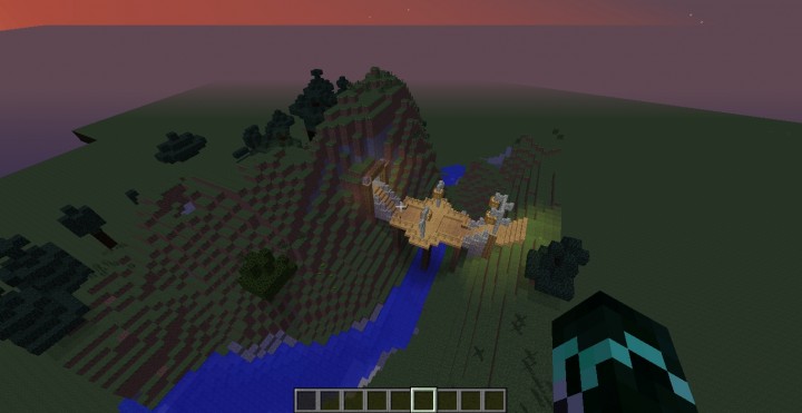 Medieval bridge (through mountain) [FREE DOWNLOAD] Minecraft Map