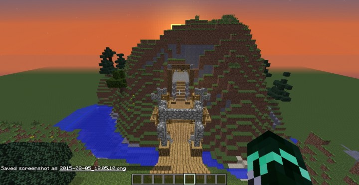 Medieval bridge (through mountain) [FREE DOWNLOAD] Minecraft Map