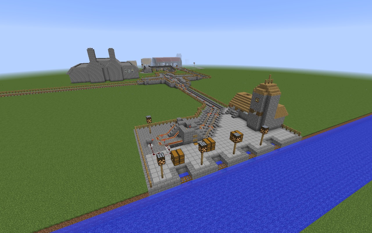 Redstone Industry, Railway and Harbour Facilities Minecraft Map