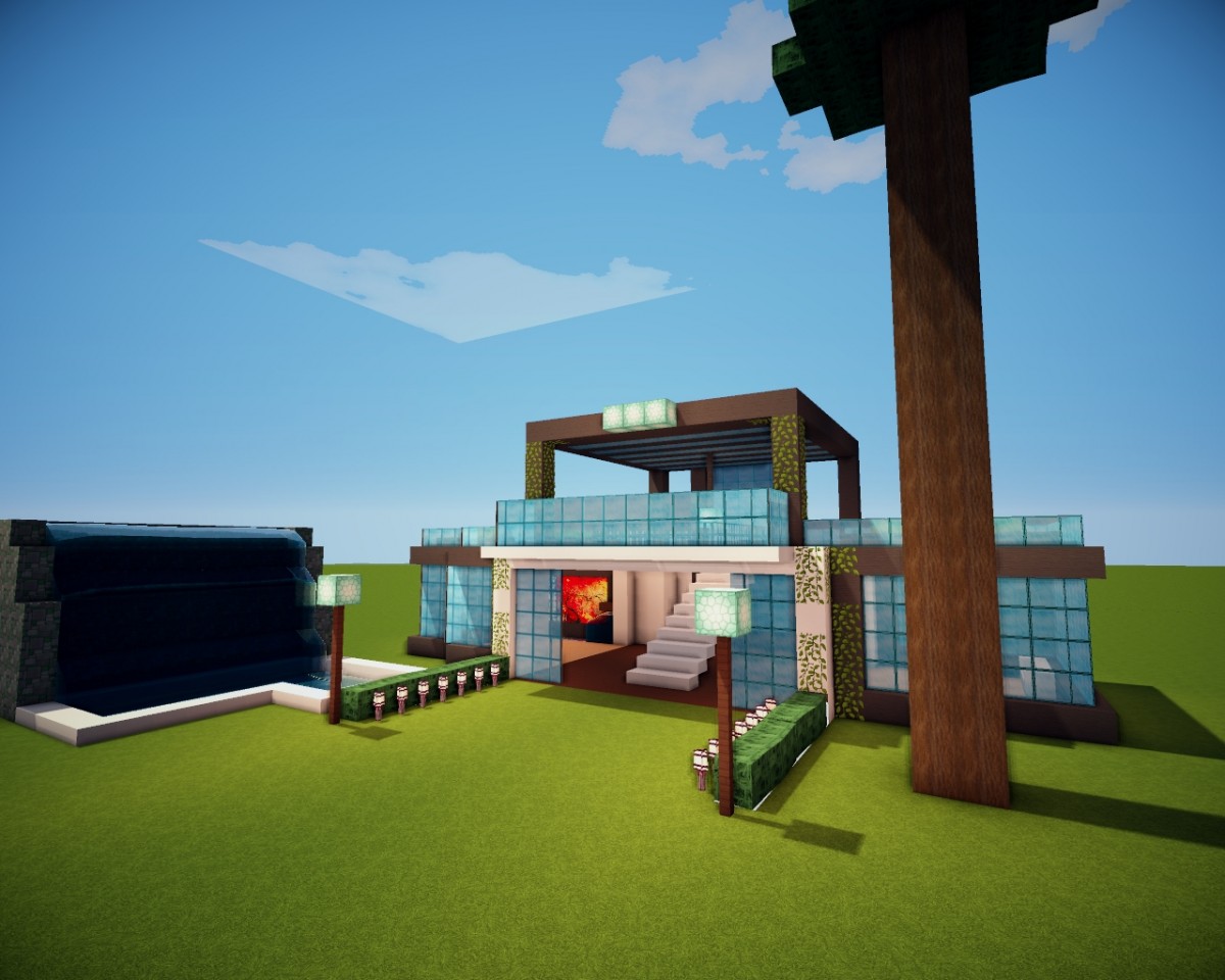 Modren Flat World House Minecraft Map