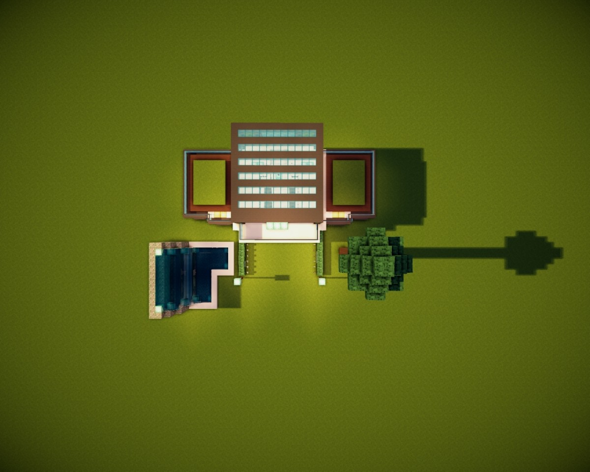 Modren Flat World House Minecraft Map