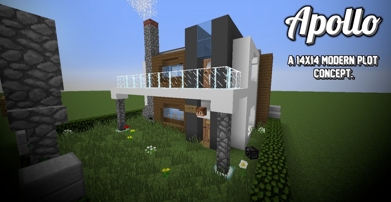 Apollo. A 14x14 Modern Plot Concept. Minecraft Map
